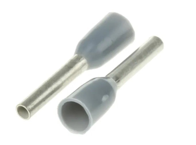 Bootlace Pins (Light Grey) 2.5mm2 8mm (10 Pcs)